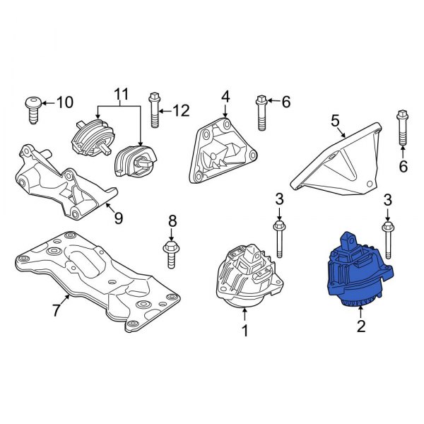 BMW OE 22116851263 - Left Engine Mount