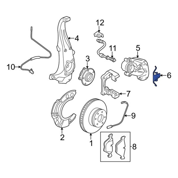 BMW OE 34116799386 - Front Disc Brake Anti-Rattle Clip