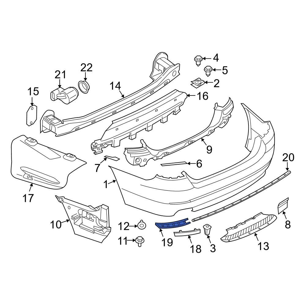 BMW OE 51117331765 - Front Left Bumper Trim