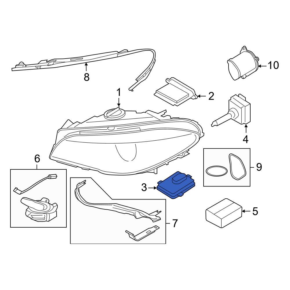 BMW OE 63117318327 - Front Headlight Control Module