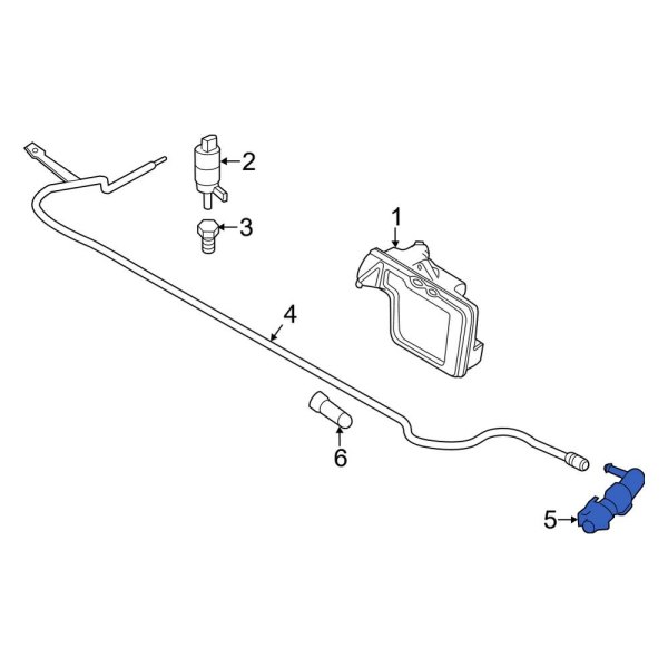BMW OE 61677377668 - Front Right Headlight Washer Nozzle