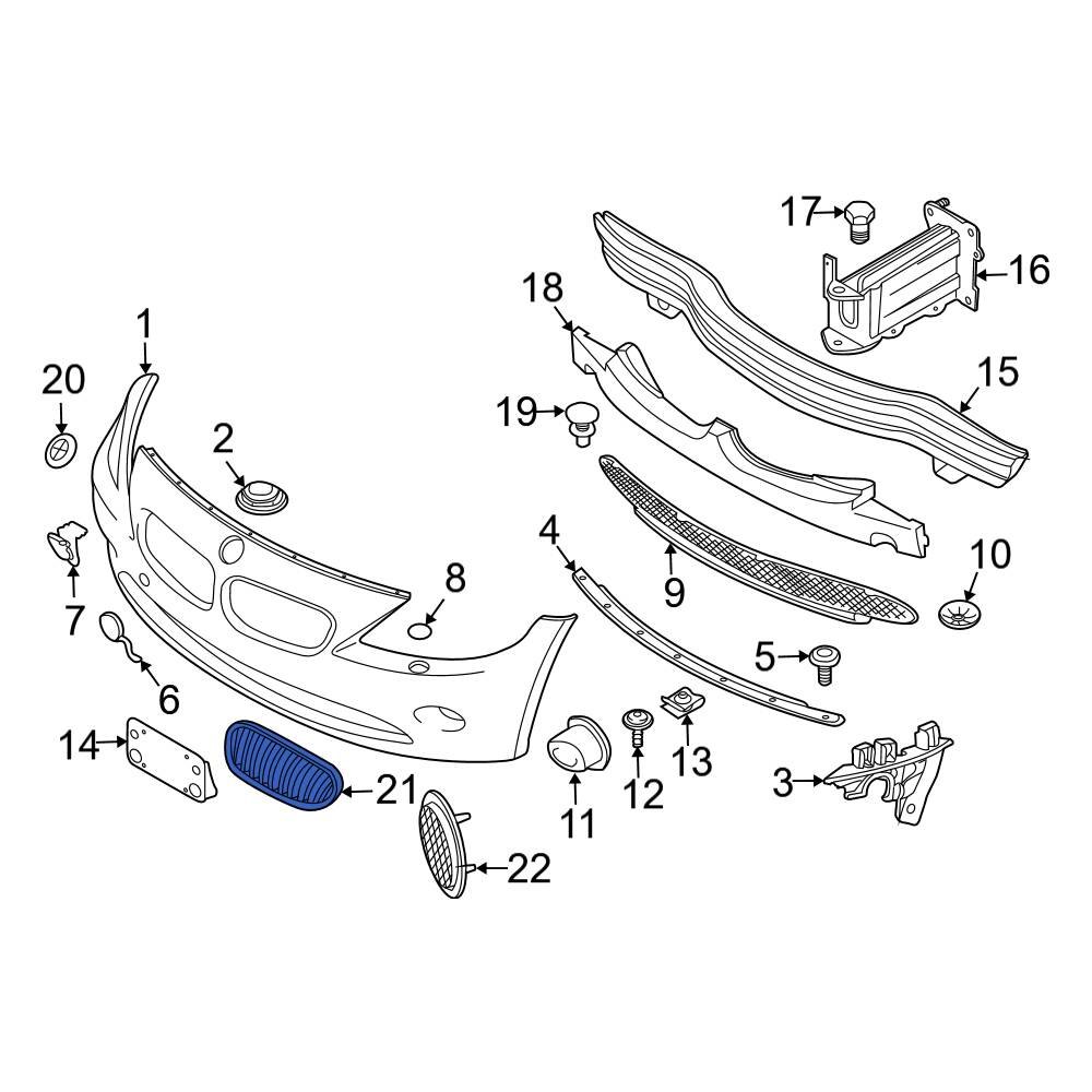 BMW OE 51137051957 - Front Left Grille