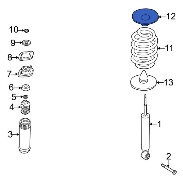 BMW OE 33531136385 - Rear Upper Coil Spring Insulator