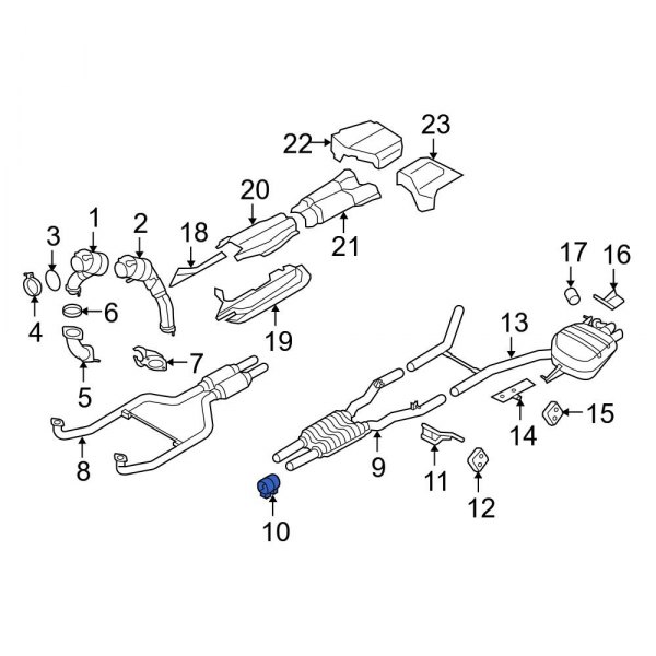 BMW OE 18307560780 - Left Exhaust Clamp