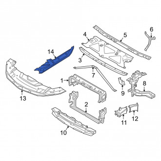 BMW Radiator Support Covers | Upper, Front — CARiD.com
