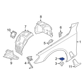 BMW 8-Series Header Panel Brackets & Hardware — CARiD.com