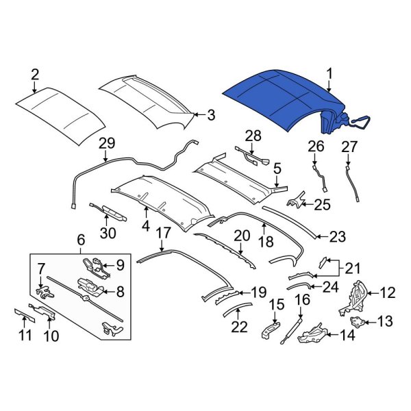 BMW OE 54377220537 - Convertible Top Assembly