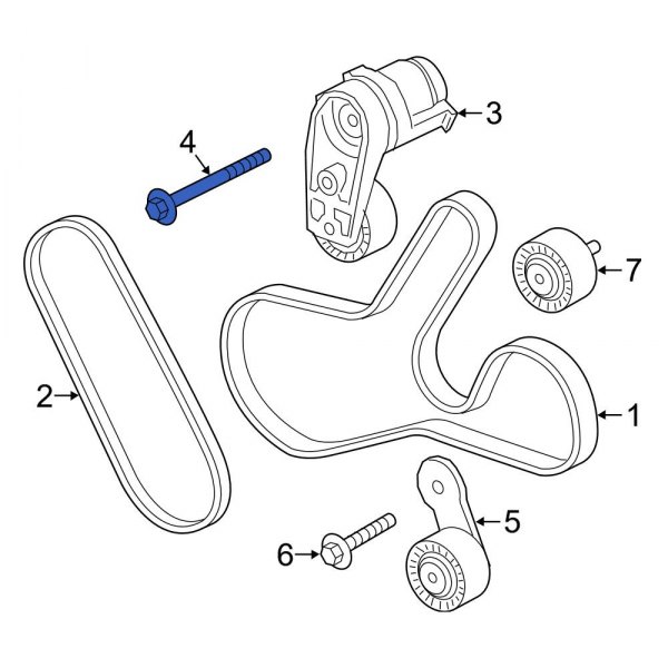 BMW OE 07129906293 - Belt Tensioner Bolt