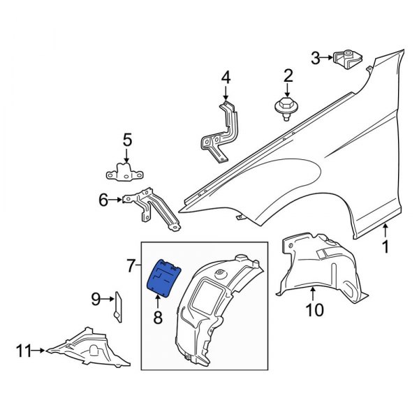 BMW OE 51717260397 - Front Left Wheel Housing Access Cover