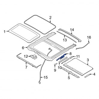Car Sunroofs & Components | Weatherstrips, Guide Rails, Moldings ...