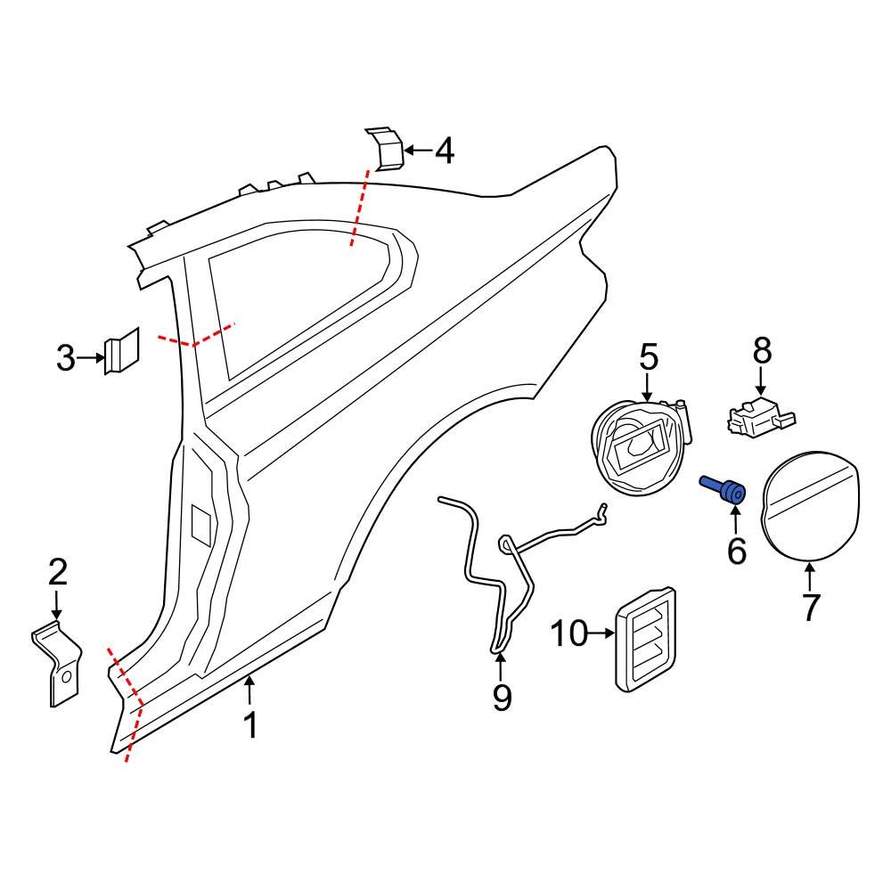 BMW OE 51177257780 - Fuel Door Bumper