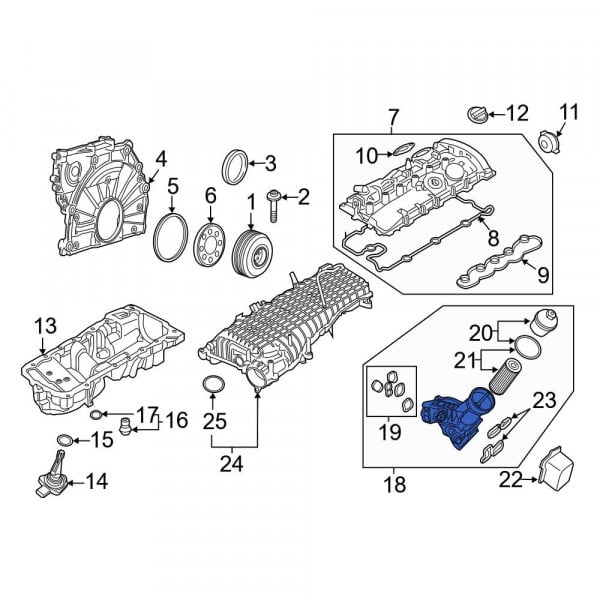BMW OE 11428583895 - Engine Oil Filter Housing