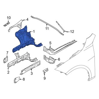 BMW X2 Inner Fenders | Wells, Liners, Shields — CARiD.com