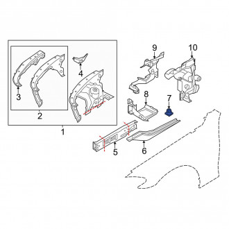 BMW 8-Series Rocker Panel Hardware | Clips, Brackets — CARiD.com