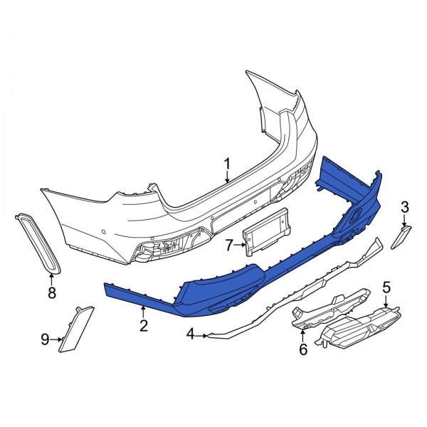 BMW OE 51128081540 - Rear Lower Bumper Cover
