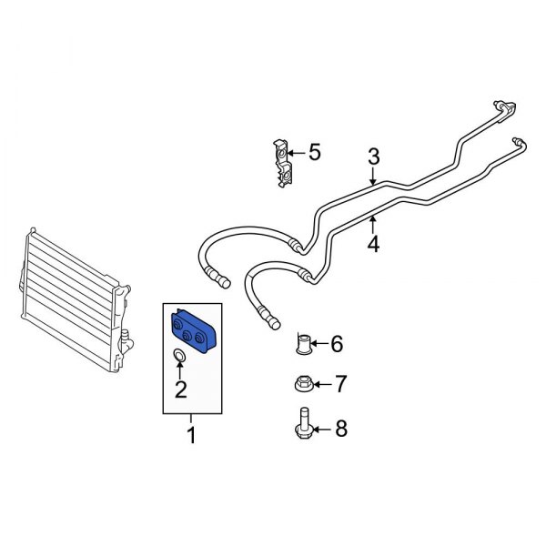 BMW OE 17227551636 - Automatic Transmission Oil Cooler