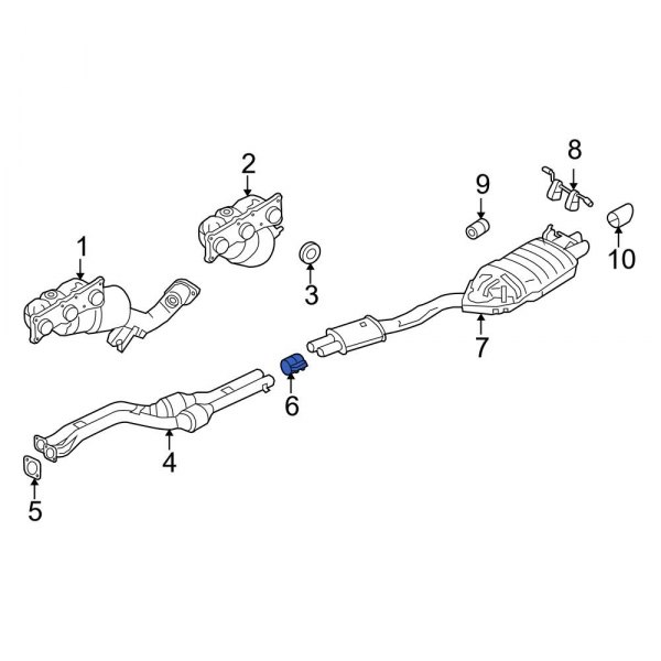 BMW OE 18307560778 - Center Exhaust Muffler Clamp