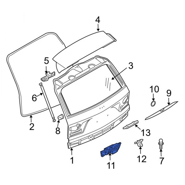 BMW OE 51247201561 - Rear Liftgate Latch