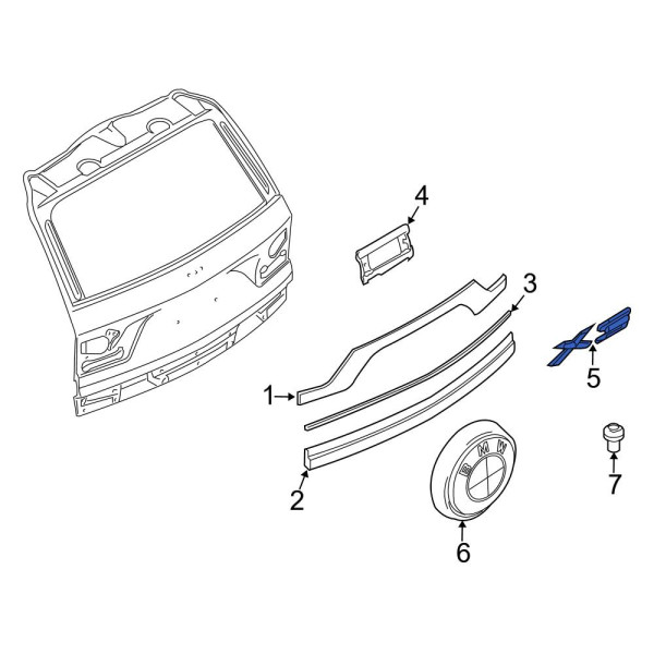 BMW OE 51143401005 - Rear Hatch Emblem
