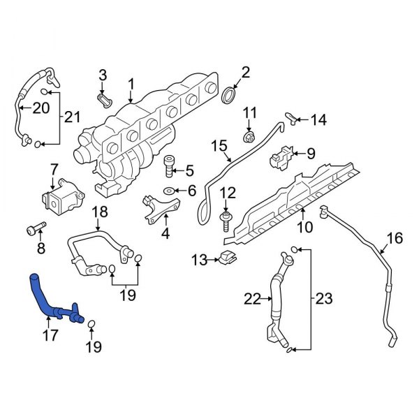 BMW OE 11538602577 - Turbocharger Coolant Line