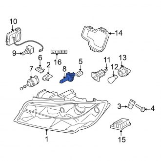 BMW 5-Series OEM Headlight Components — CARiD.com