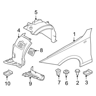 2011 BMW 3-Series OEM Fenders - Front, Rear, Inner | CARiD