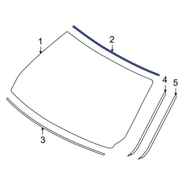 BMW OE 51317061967 - Front Windshield Molding