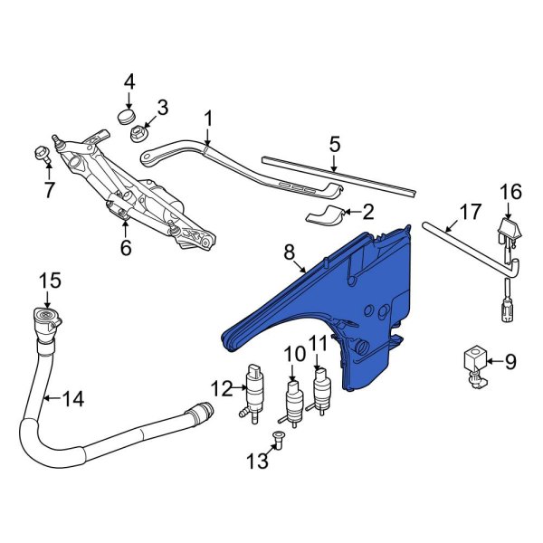 BMW OE 61667241672 - Washer Fluid Reservoir