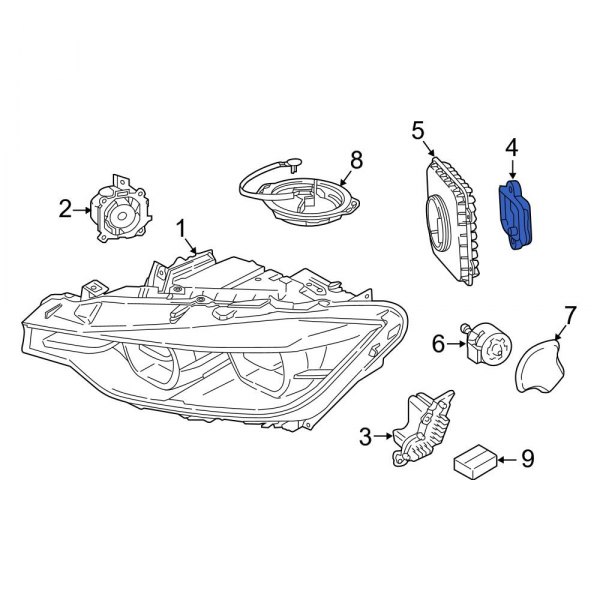 BMW OE 63117419615 - Front Daytime Running Light Module