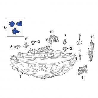 BMW 4-Series Headlight Components | Brackets, Adapters — CARiD.com