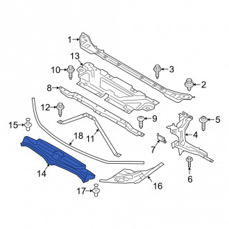 BMW Radiator Support Covers | Upper, Front — CARiD.com