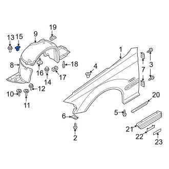 BMW X1 Fender Support Braces & Hardware — CARiD.com