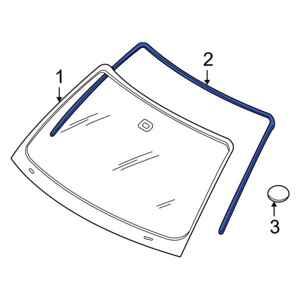 BMW OE 51318208468 - Front Windshield Molding