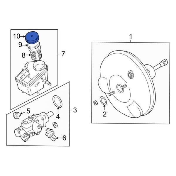 BMW OE 34336774451 - Brake Master Cylinder Reservoir Cap