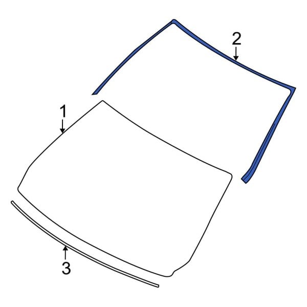 BMW OE 51317119711 - Front Windshield Molding