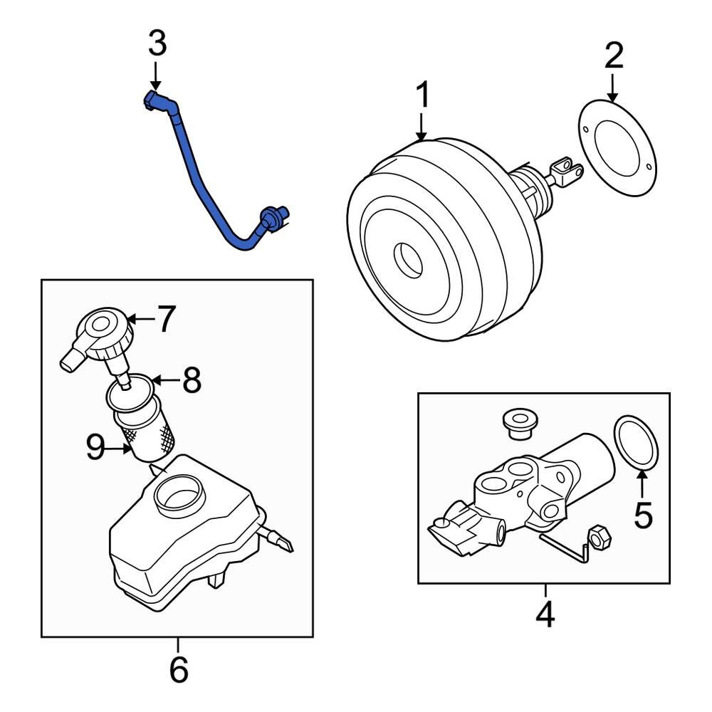 BMW OE 11666769086 - Front Brake Vacuum Hose
