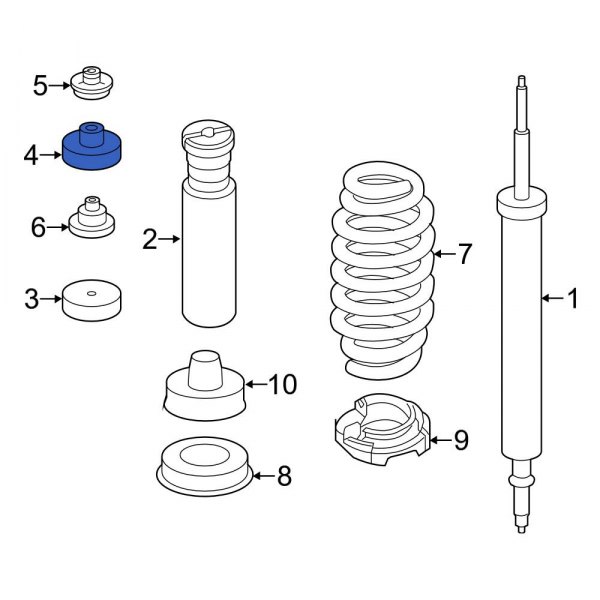 BMW OE 33506767010 - Rear Upper Suspension Shock Absorber Mount Insulator