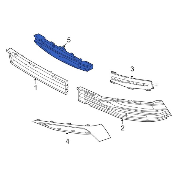 BMW OE 51137497285 - Front Lower Radiator Shutter Assembly