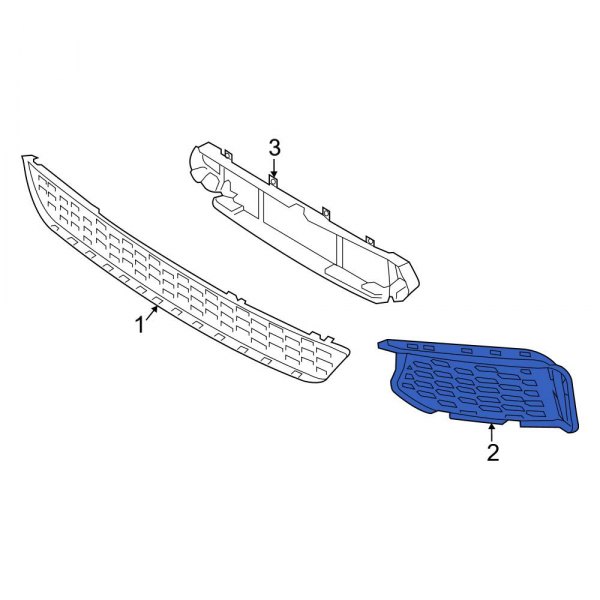 BMW OE 51138082107 - Front Upper Grille