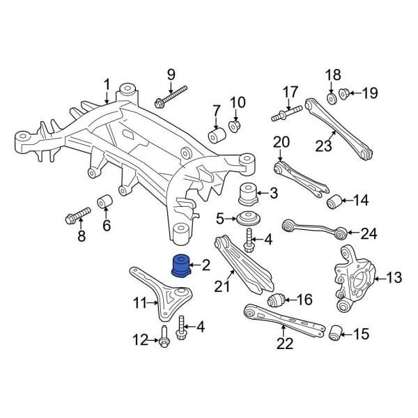 BMW OE 33176770947 - Front Suspension Crossmember Insulator