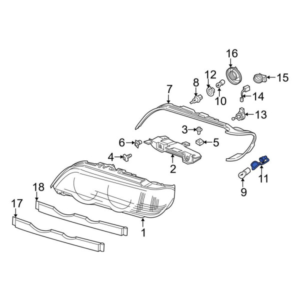 BMW OE 63138360205 - Front Turn Signal Light Socket