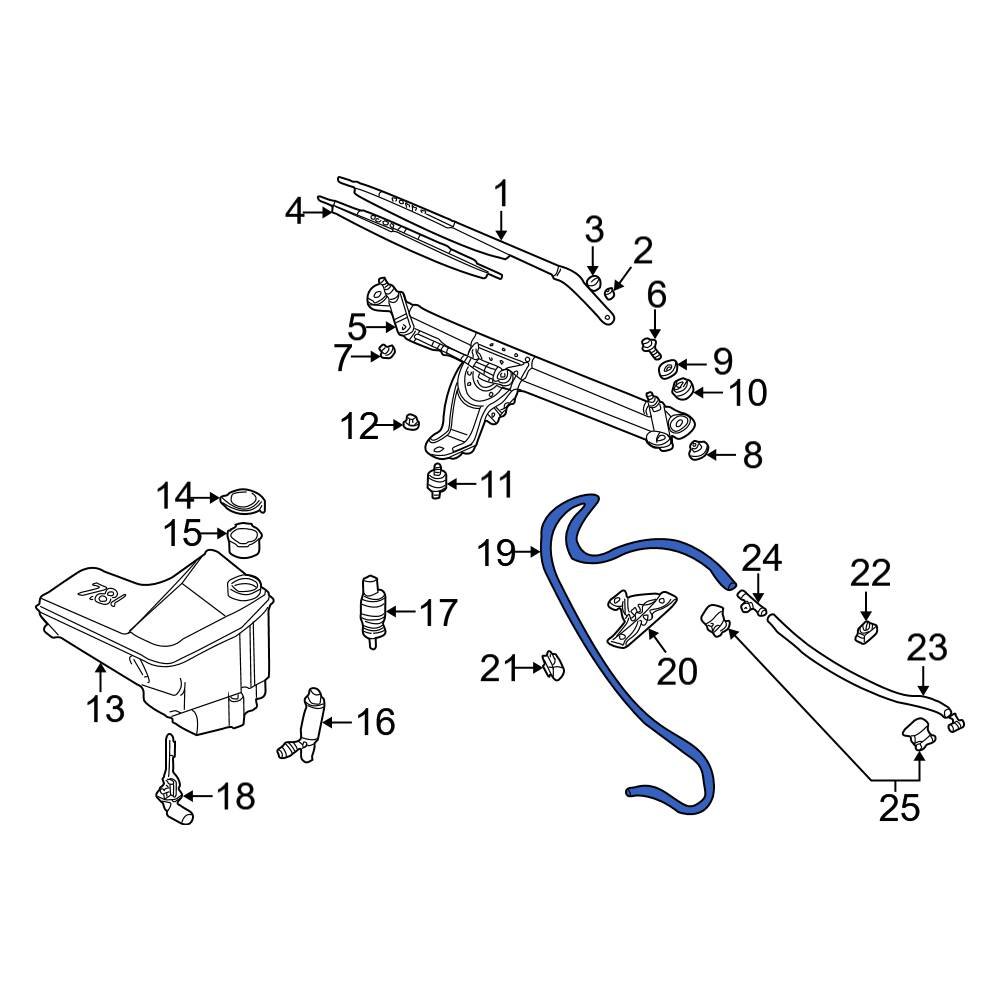 BMW OE 61668362762 - Front Windshield Washer Hose
