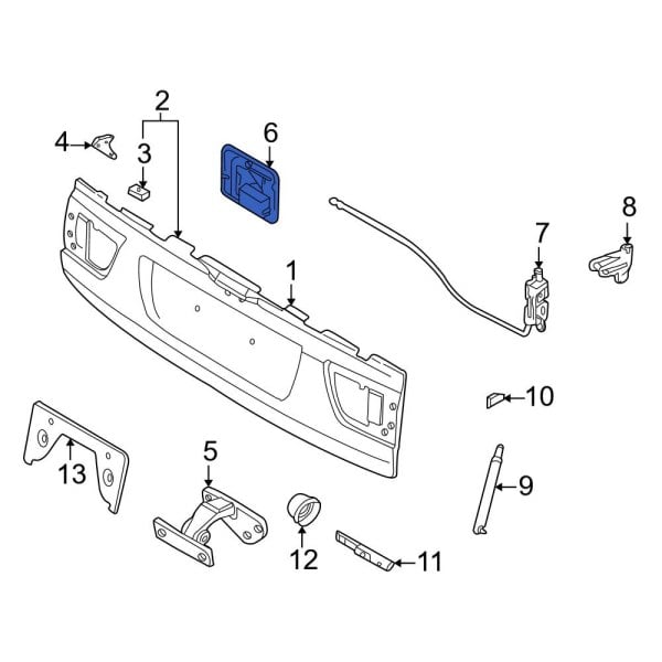 BMW OE 51248408497 - Liftgate Latch Handle
