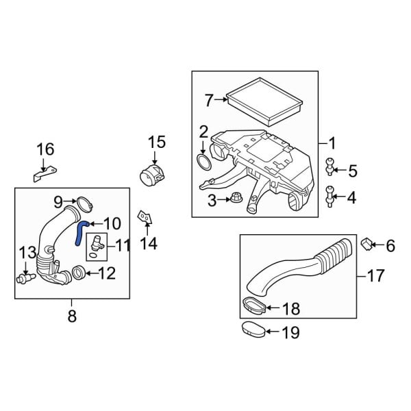 BMW OE 13717808158 - Engine Air Intake Hose