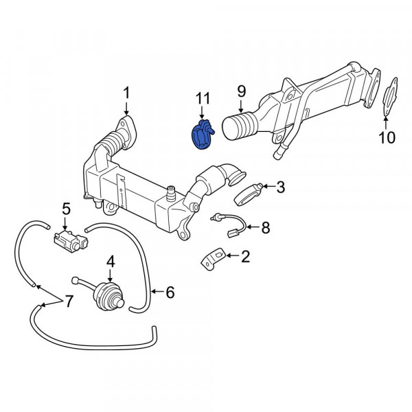 BMW OE 11717786146 - Exhaust Gas Recirculation (EGR) Cooler Clamp