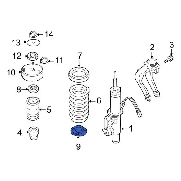 BMW OE 31336857002 - Front Lower Coil Spring Insulator