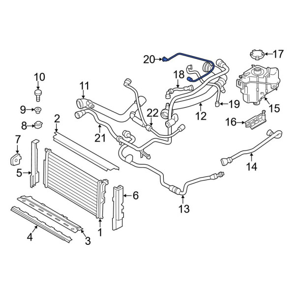 BMW OE 17129845173 - Engine Coolant Overflow Hose