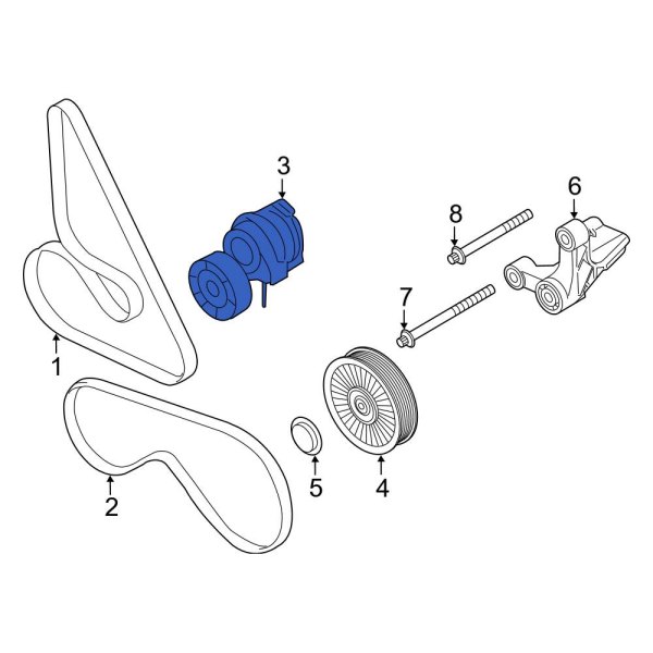 BMW OE 11287549873 - Accessory Drive Belt Tensioner Assembly