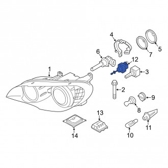 BMW 5-Series Headlight Components | Brackets, Adapters — CARiD.com