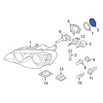 BMW 5-Series OEM Headlight Components — CARiD.com